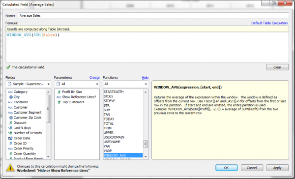 Tableau Tip: Using Parameters & Table Calculations to Allow Users to Hide/Show Reference Lines ...